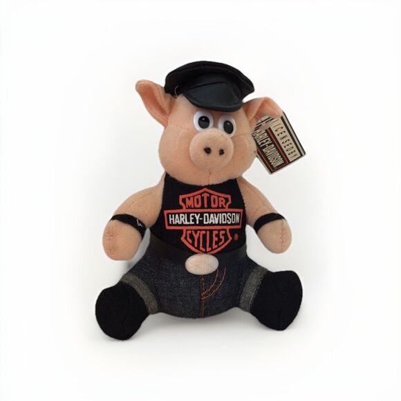 Toys | Vintage 1993 Harleydavidson Plush Biker Dressed Hog Pig ...